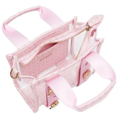 Crocs X Loveshackfancy Clear Mini Tote Sbody Bag With Charm